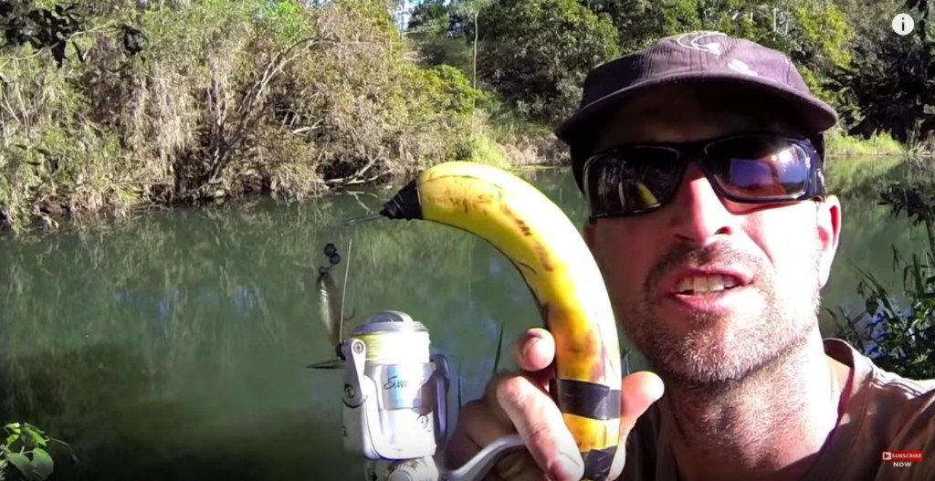 You Won't Believe What This Guy Catches With A Banana Fishing Rod