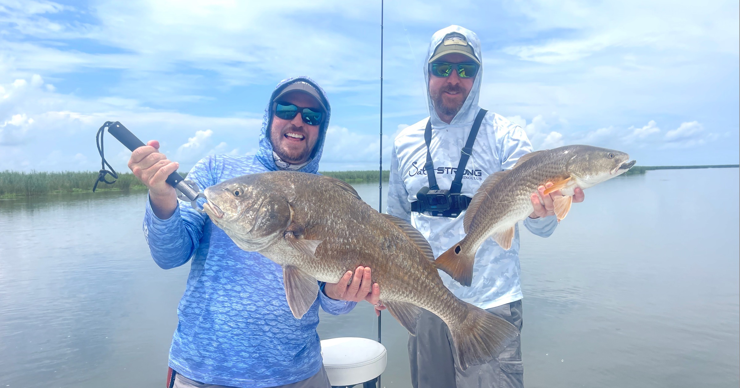Sight Fishing Big Black Drum & Redfish In Marsh Ponds