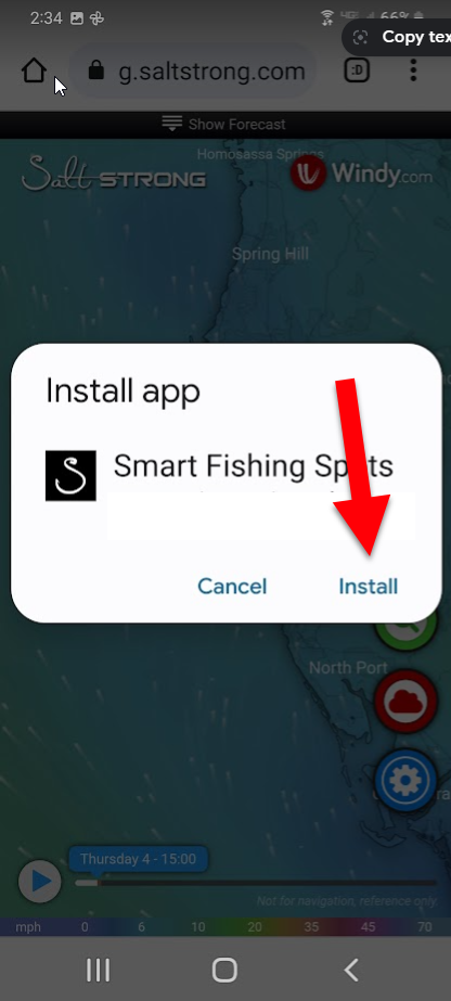 How to install Smart Fishing Spots on your phone » Salt Strong Fishing Club